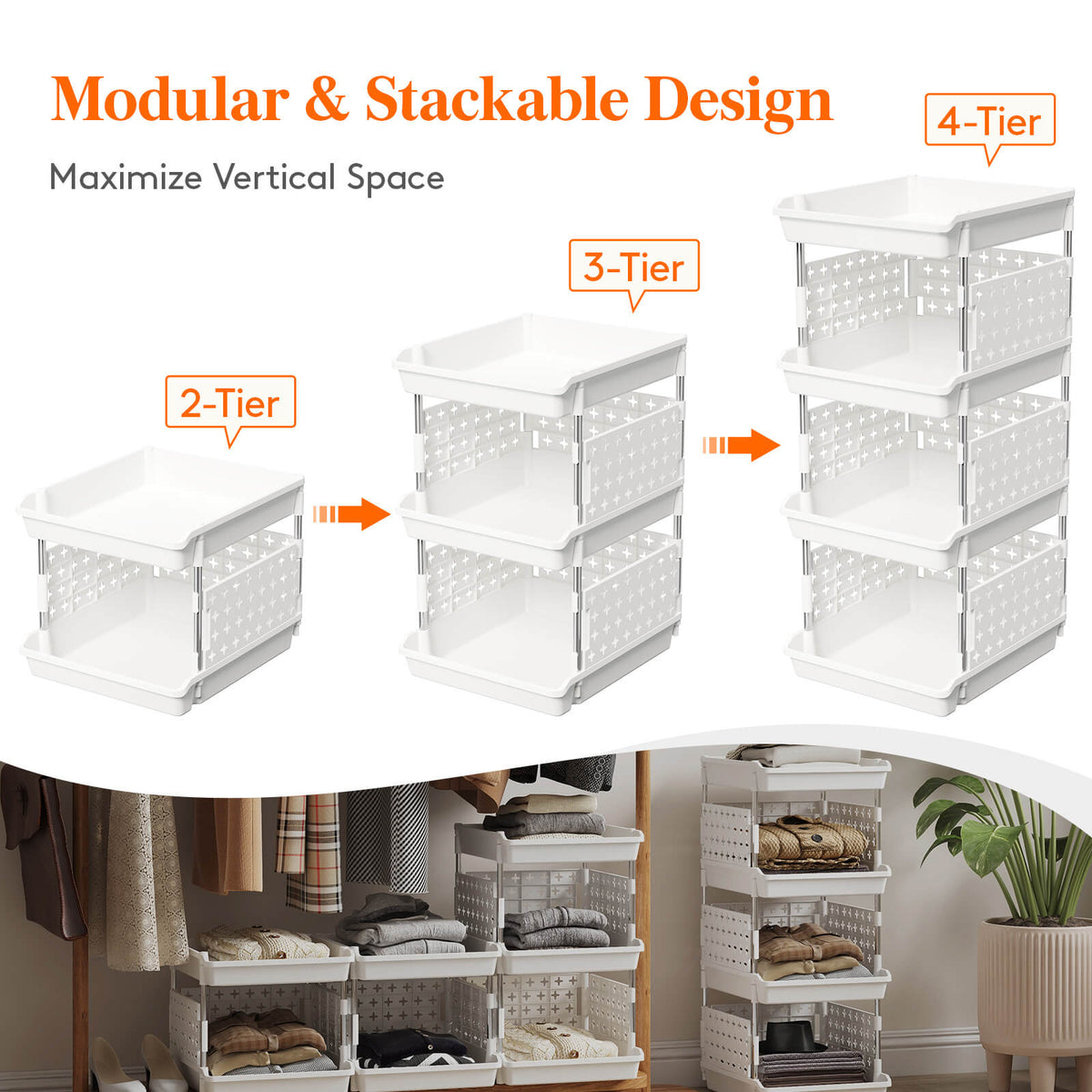 Plastic Stackable Storage Bins - Lifewit – Lifewitstore