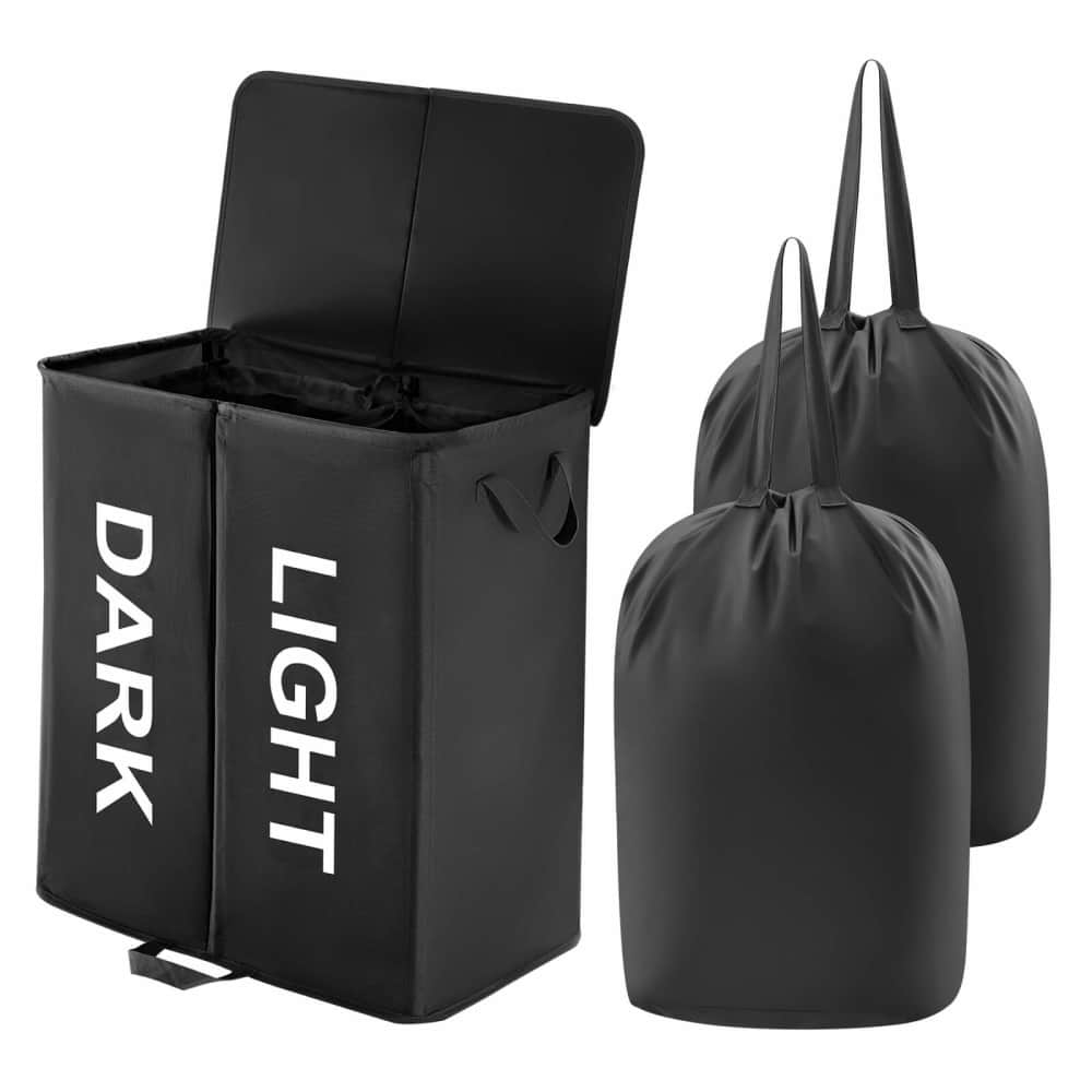 Double Laundry Hamper Basket With Lid Lifewit Lifewitstore double-laundry-hamper-basket-with-lid-lifewit-lifewitstore
