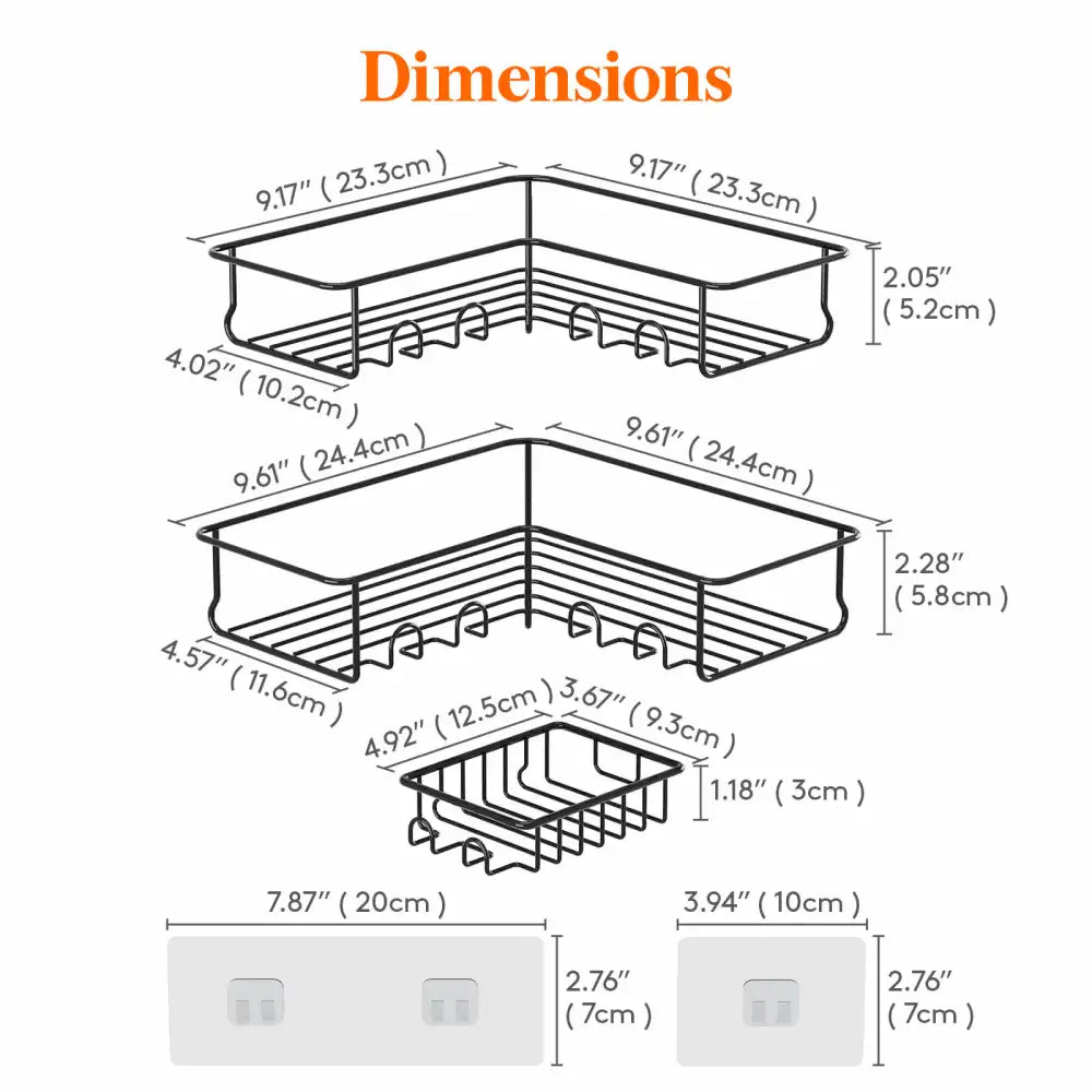 Corner Shower Caddy Shelf, Tile Shower Shelves Organizer for Dorm ...